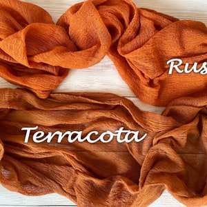 Rust Gauze Table Runner Terracotta Cheese Cloth Table Runner Altar ...