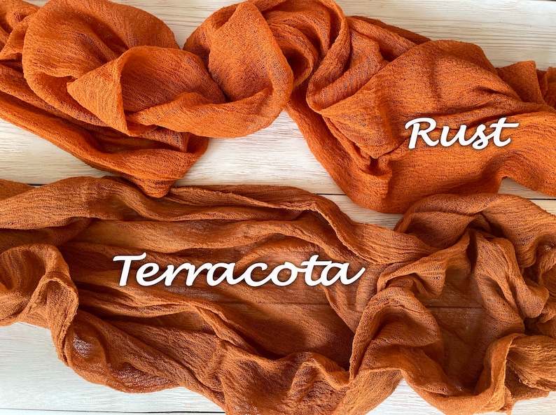 Rust Gauze Table Runner Terracotta Cheese Cloth Table Runner Altar ...