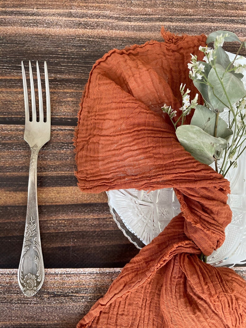 Set of 4 Napkins Any Color Chic Rustic Wedding Decorations - Etsy