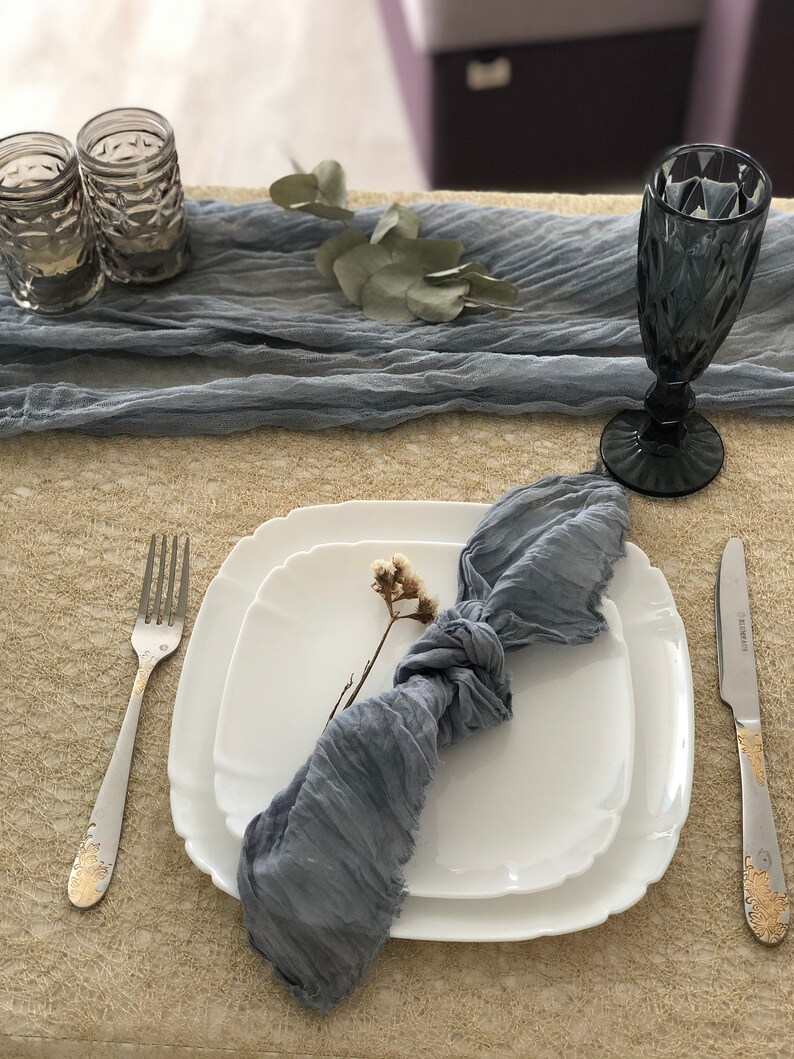 Set of 4 Napkins Any Color Chic Rustic Wedding Decorations | Etsy