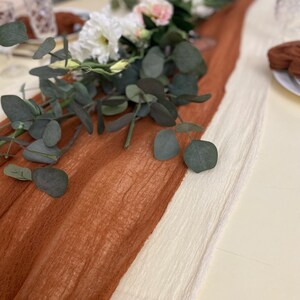 Terracotta Cheese Cloth Runner Terracotta Wedding Table Runner Boho ...