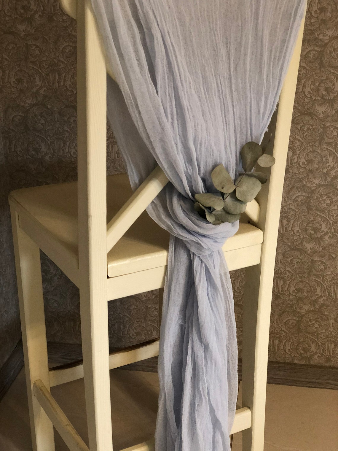 Light Blue Chair Sashes Boho Wedding Chair Cover Any Color - Etsy