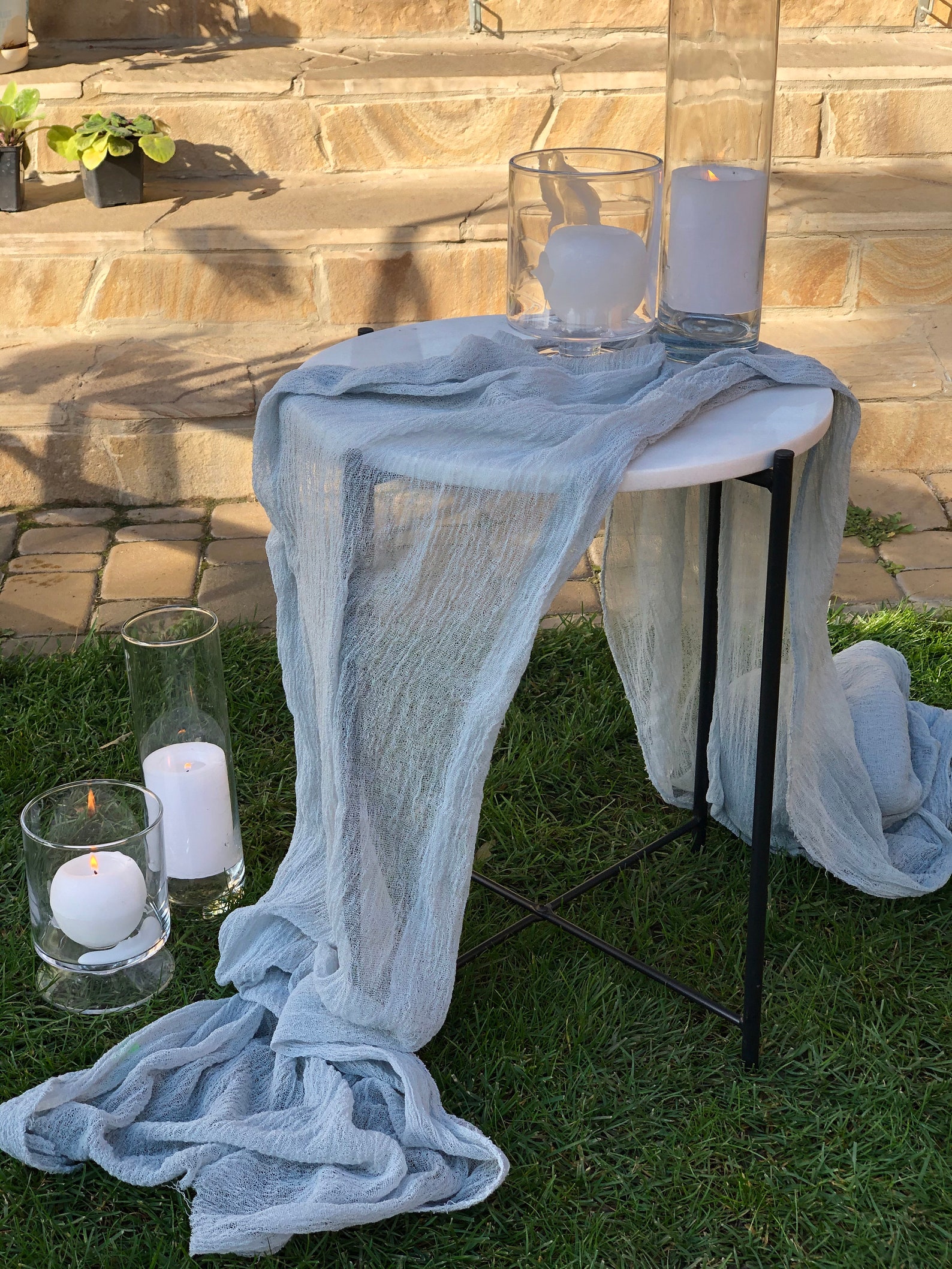 Any Color Cheesecloth Table Runner Modern Sheer Chic Boho Wedding ...