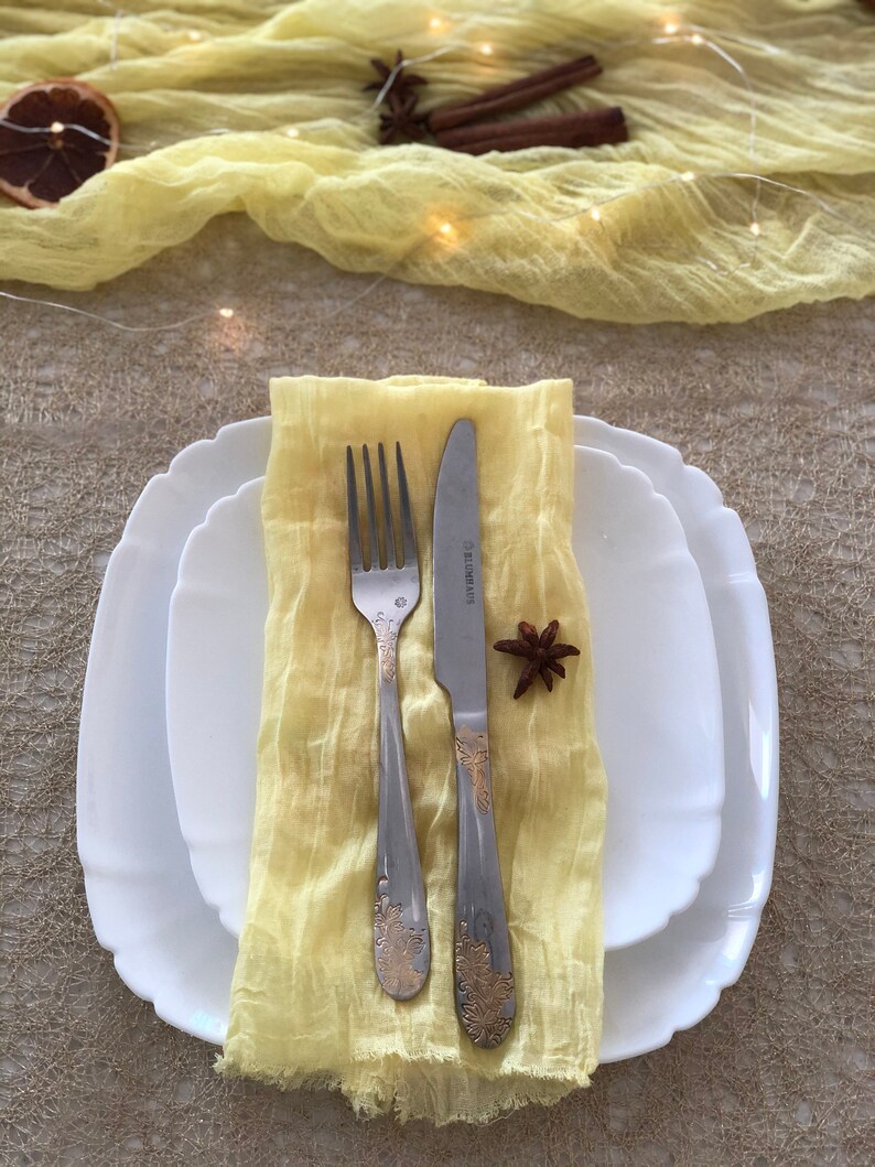 Set of 4 Napkins Any Color Chic Rustic Wedding Decorations - Etsy