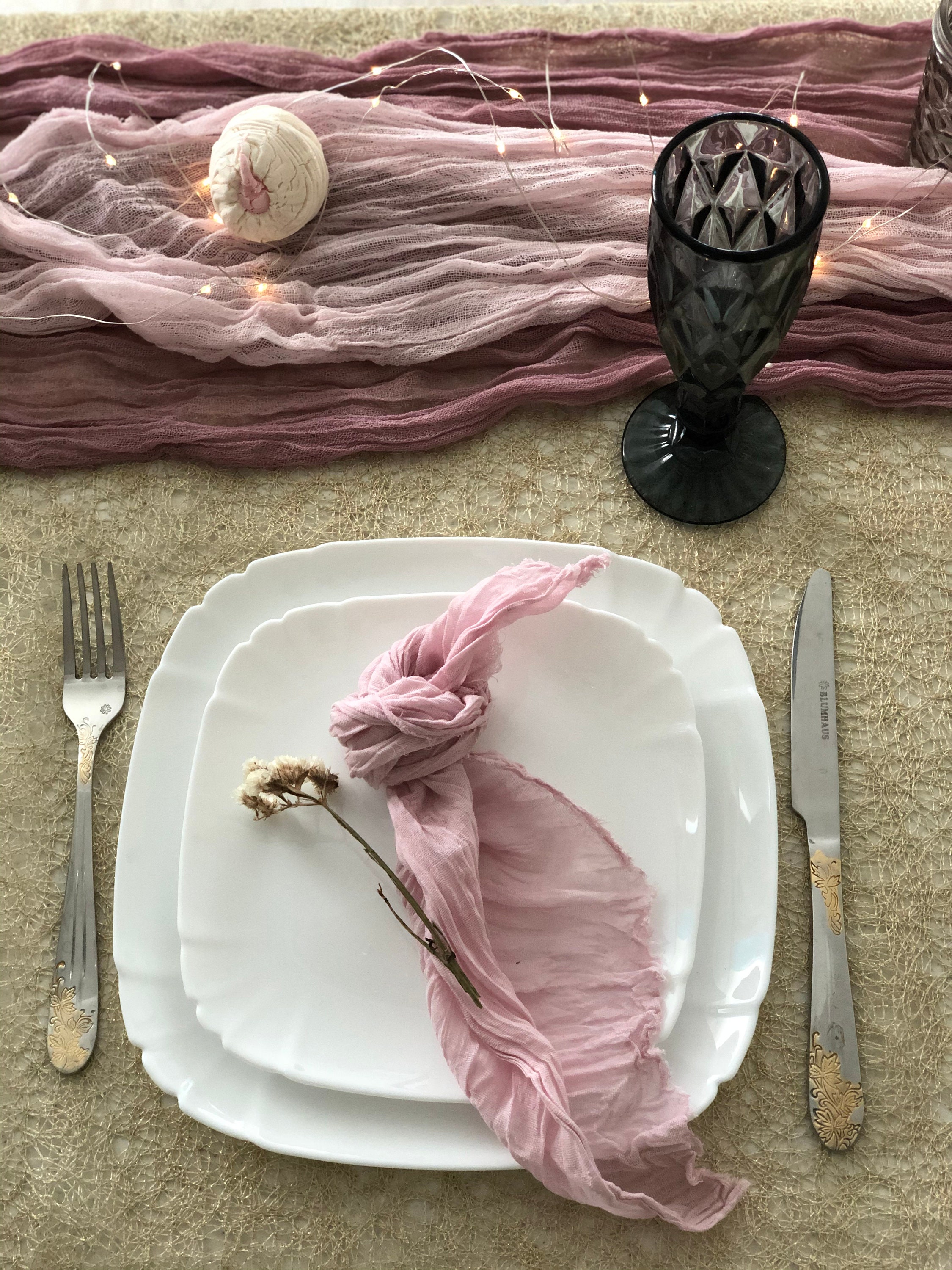Boho Blush Cheesecloth Napkins Set of 4 Many Color Rustic | Etsy