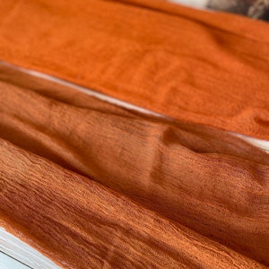 Rust Gauze Table Runner Terracotta Cheese Cloth Table Runner Altar ...