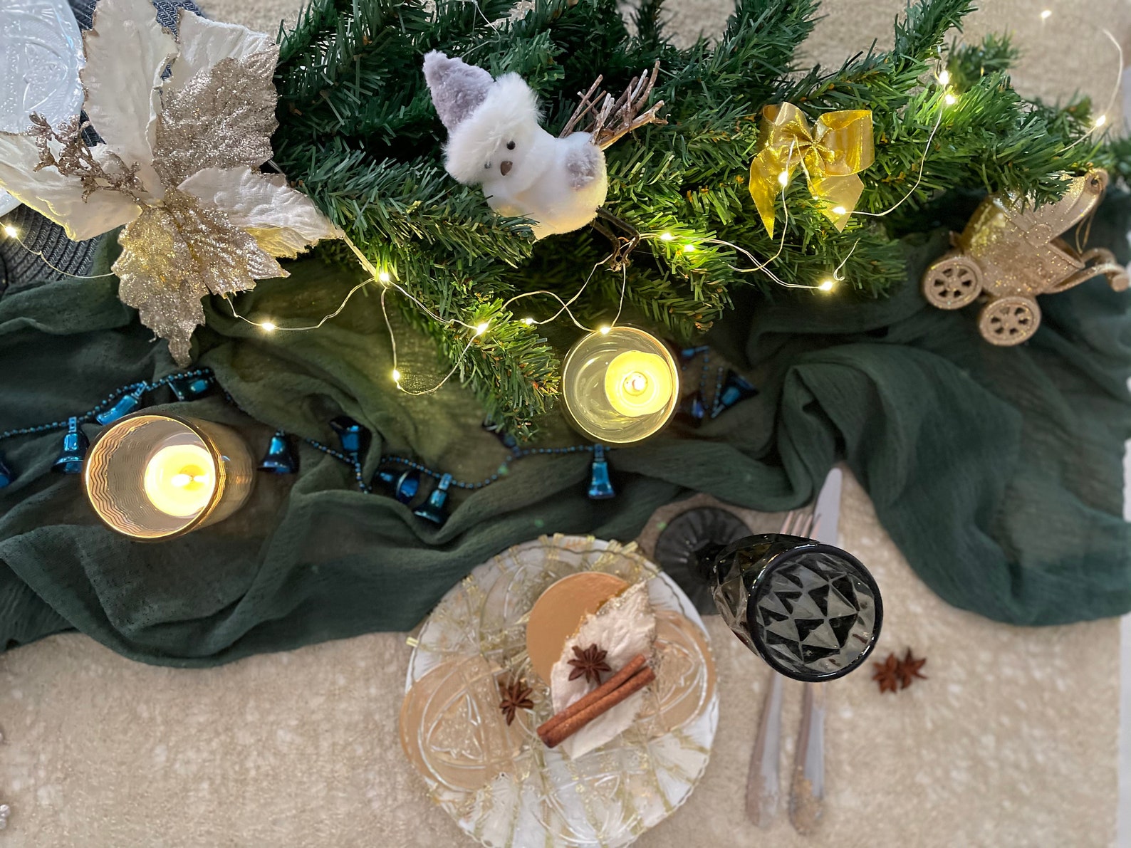 Christmas Table Decorations Gauze Table Runner Many Color Rustic ...