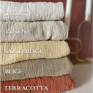 Rust Cheese Cloth Runner Boho Wedding Table Decor Color Choise Hand ...