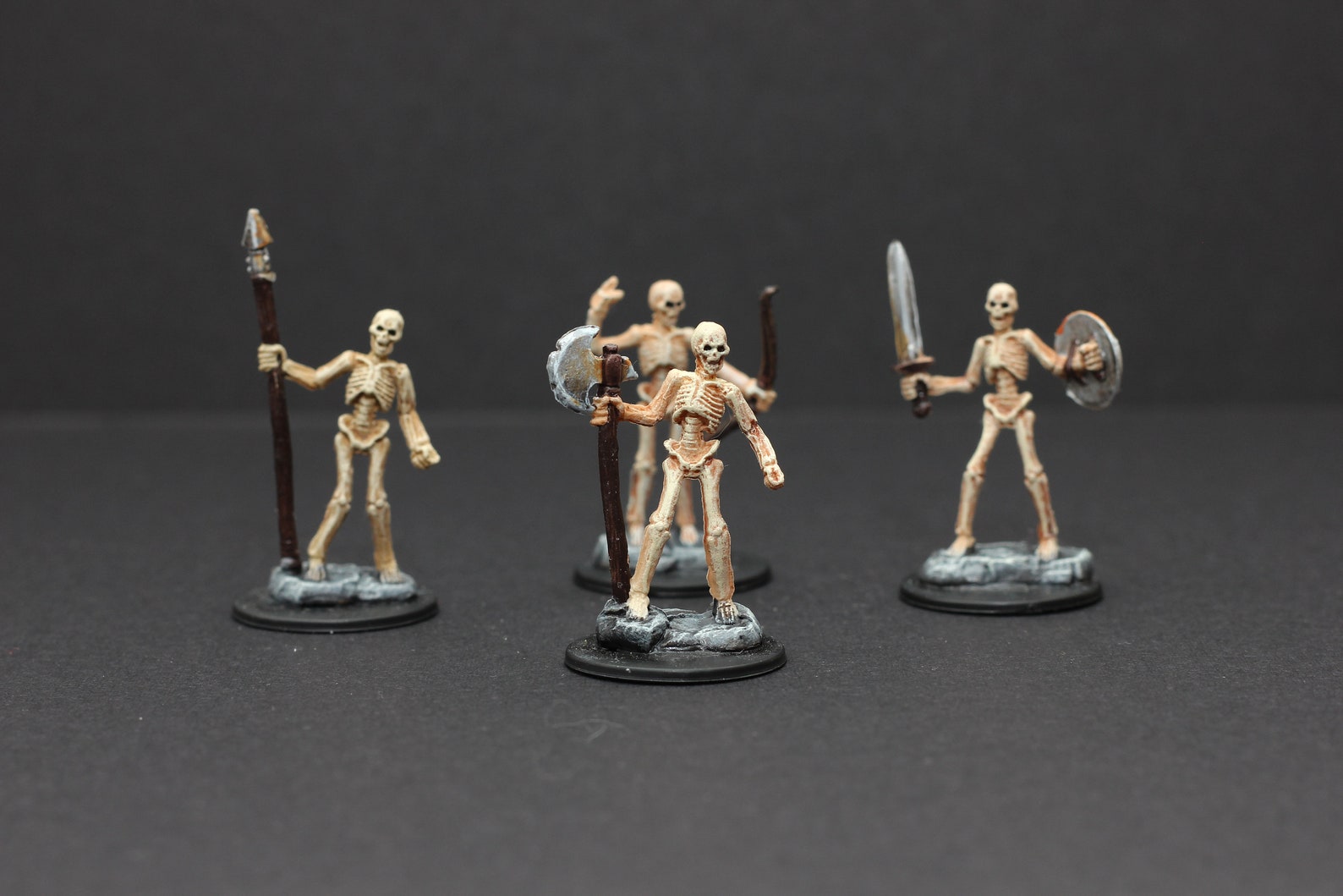 D&D Skeleton Fighter x4 Painted Miniatures - Etsy