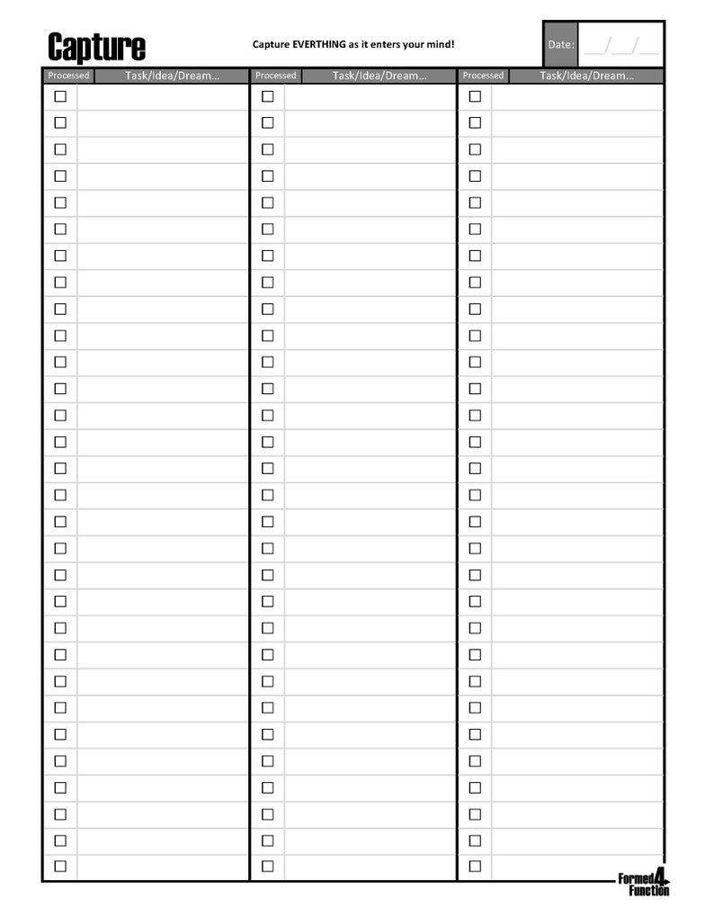 Getting Things Done (GTD) Inspired Workbook Pages - Etsy