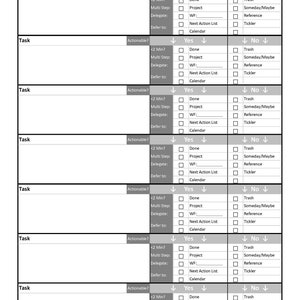 Getting Things Done (GTD) Inspired Workbook Pages - Etsy