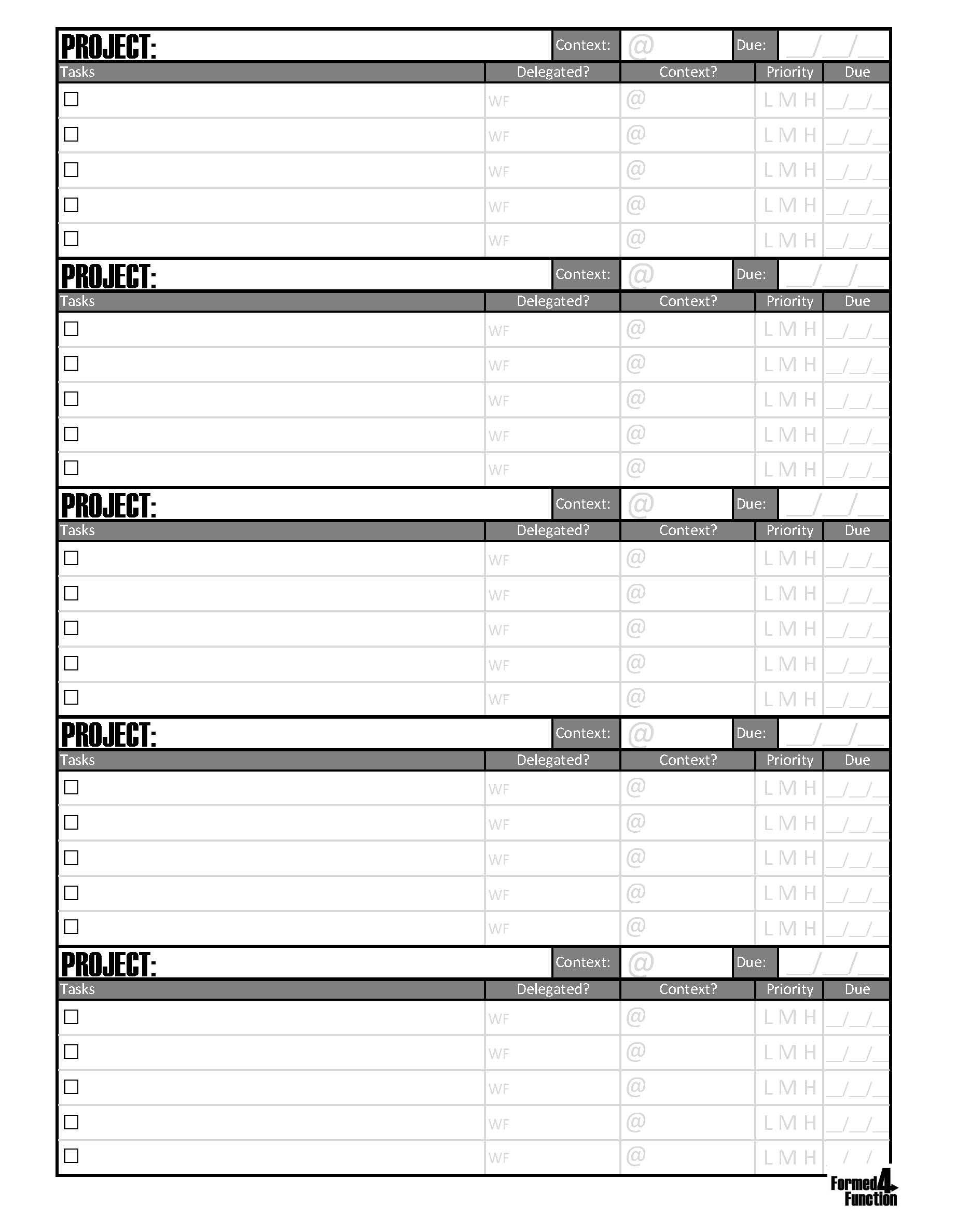 Getting Things Done GTD Inspired Workbook Pages - Etsy