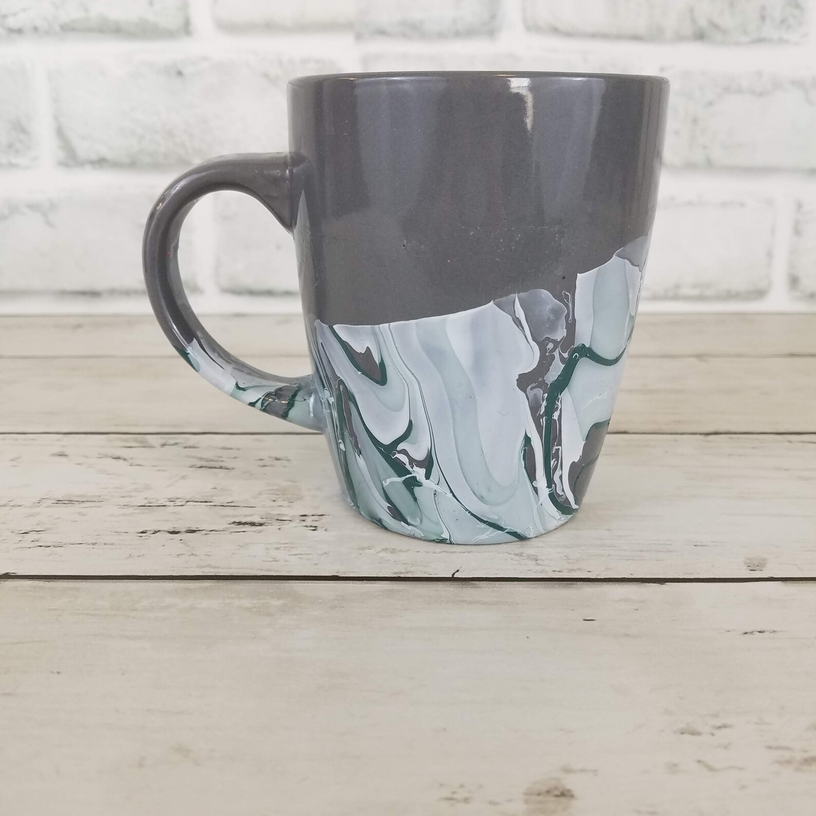 Hand Painted Marbled Mug - Etsy