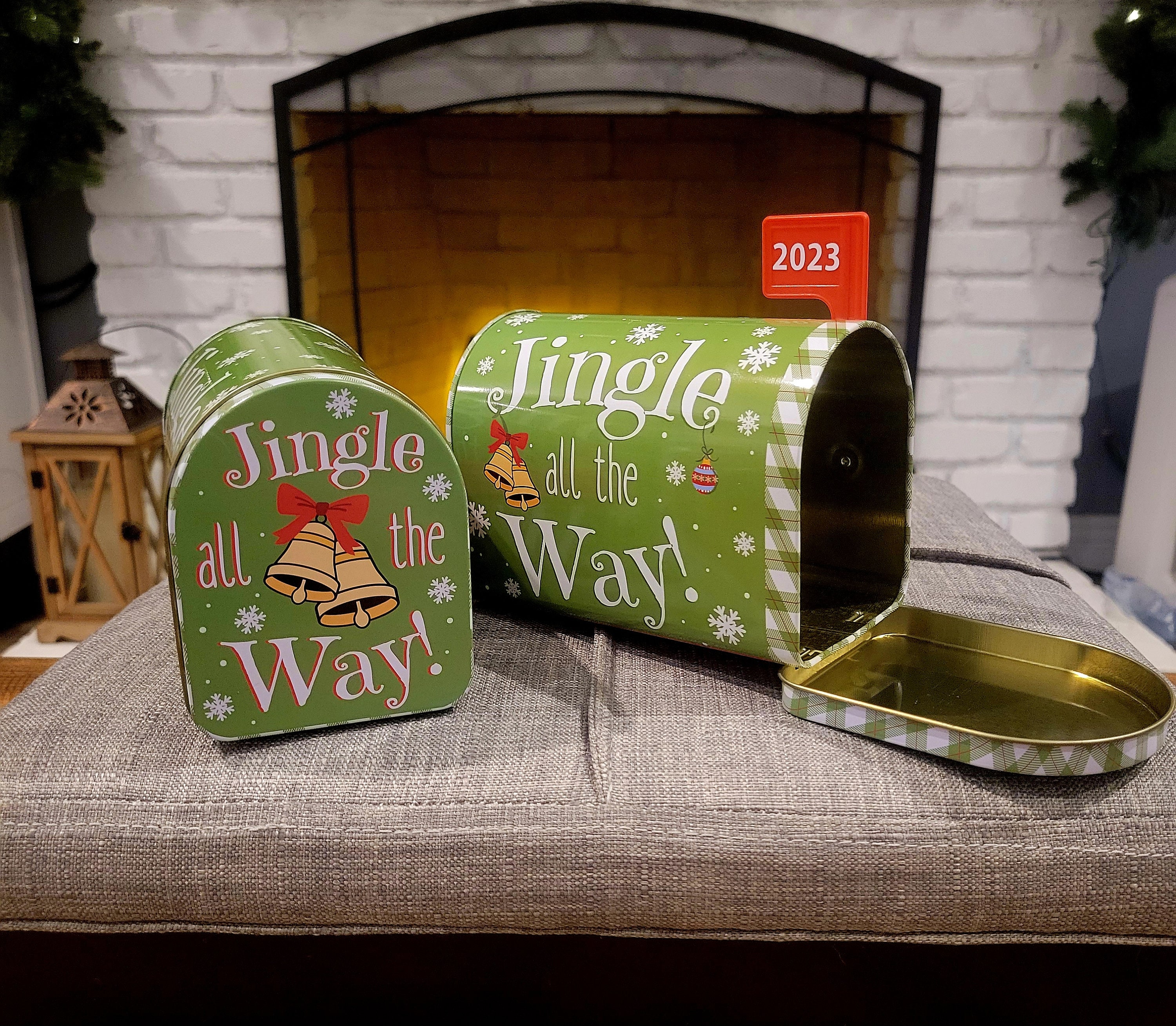 Christmas Mini Mailbox Tin Boxes With Current Year on Flag / Party ...