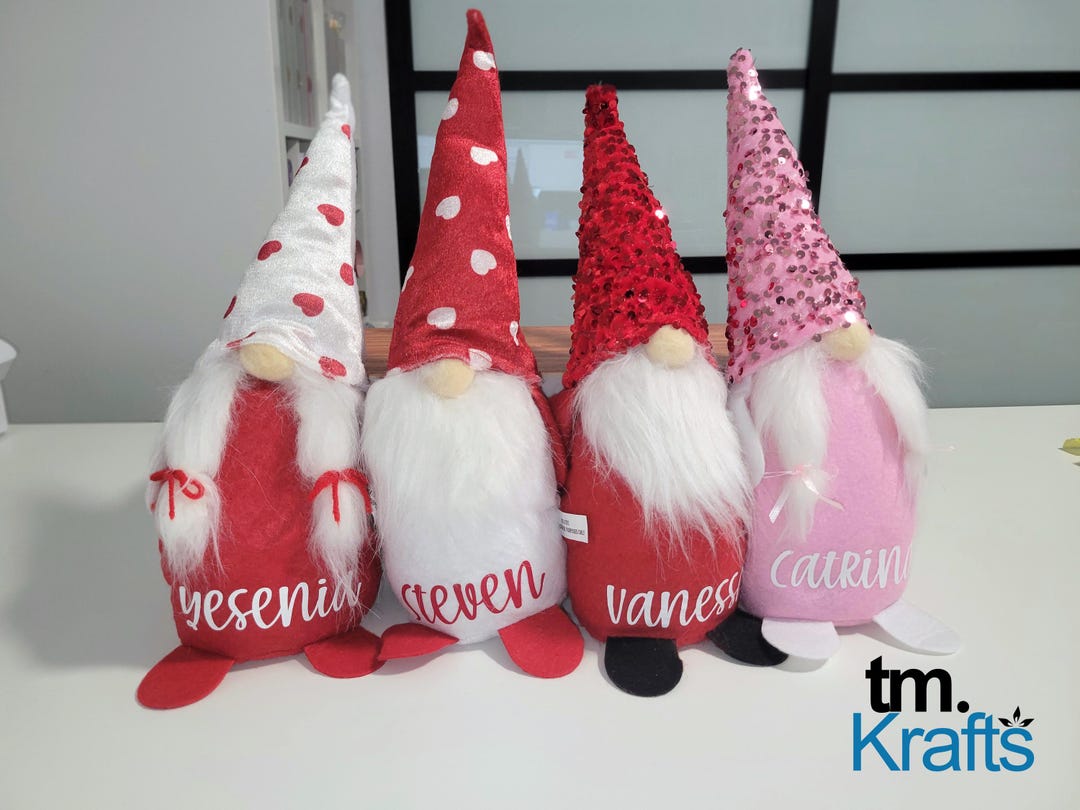 Personalized Valentine Gnome Plushies, Valentines, Plush, Gnome ...