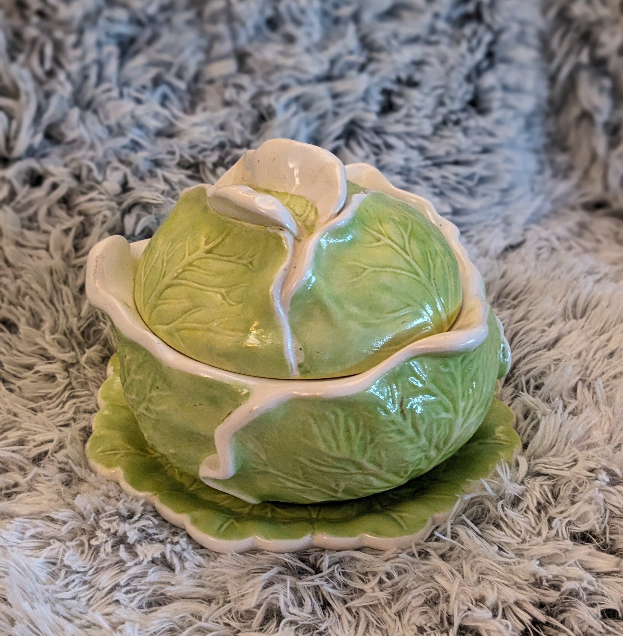 1970s Holland Ceramic Cabbage Soup Tureen With Serving Plate Vintage ...
