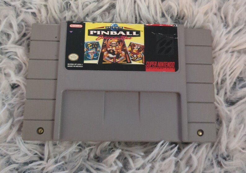Super Nintendo Pinball Behind the Mask 1994 Original Game Cartridge ...