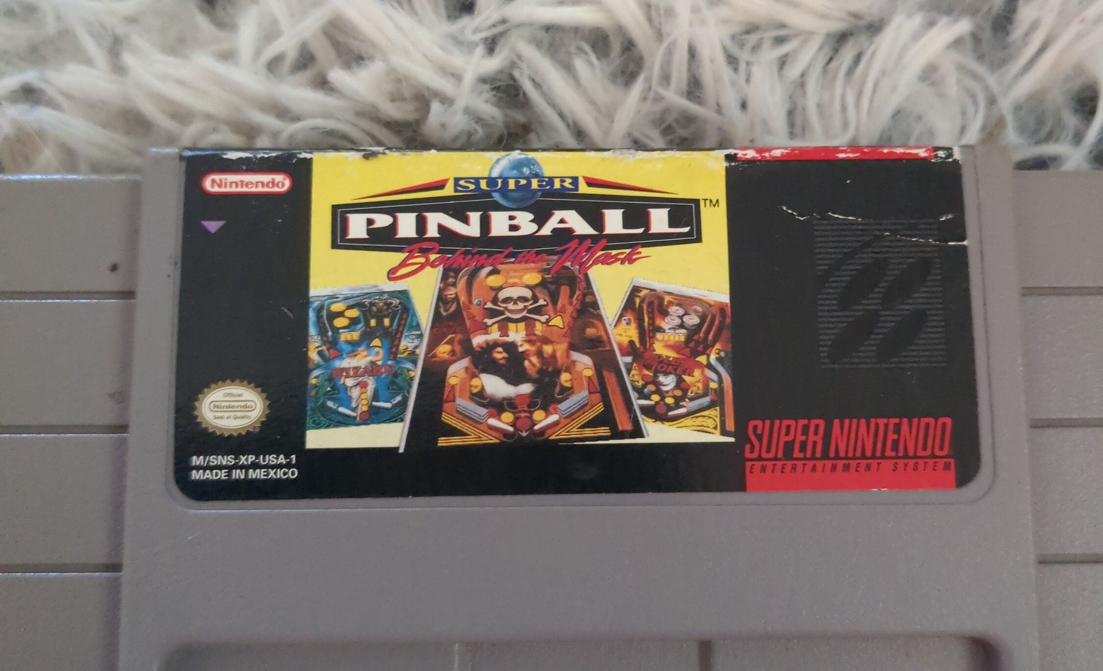 Super Nintendo Pinball Behind the Mask - 1994 Original Game Cartridge ...