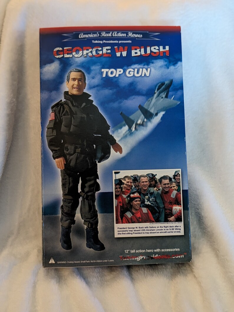 George W. Bush Top Gun Action Figure Doll - President Bush Doll With ...