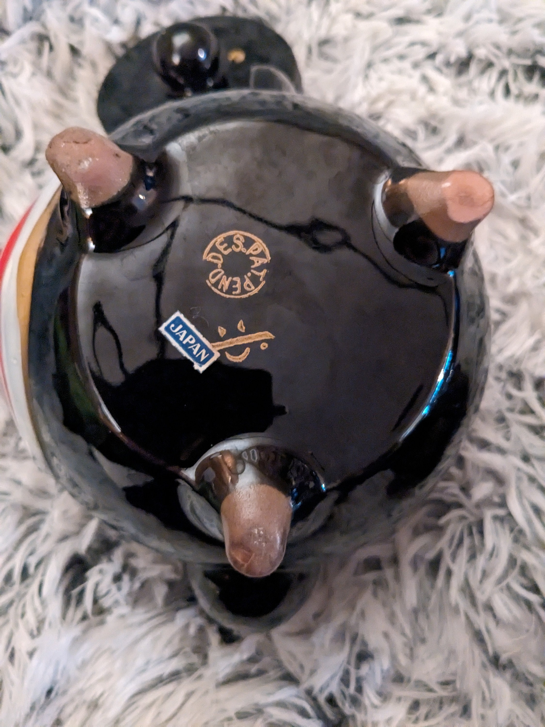 Thames 1940s Vintage Ceramic Black Clown Face Teapot Set With Sugar ...