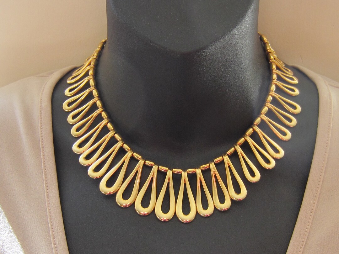 Vendome Gold Tone Loops Choker Necklace, Vintage Vendome by Coro Gold ...