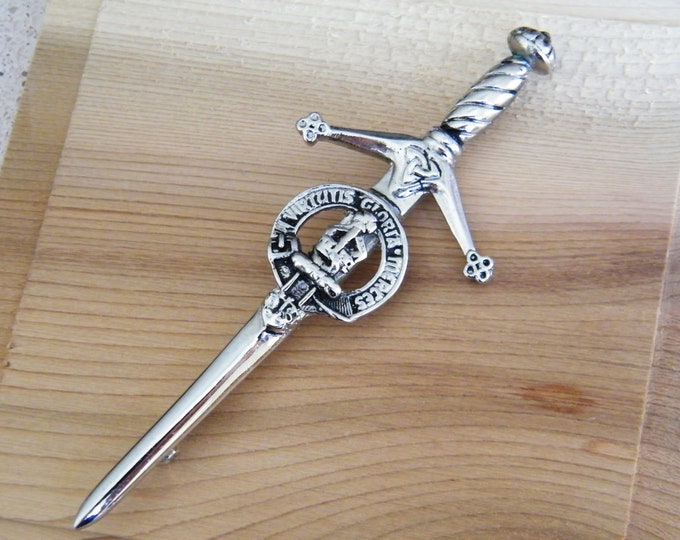 APS Scotland Sword Kilt Pin Brooch, Virtutis Gloria Merces, Robertson ...