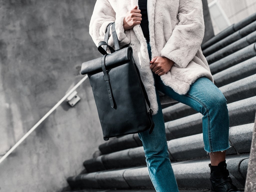 Leather Backpack Mavis 15 Brown - Etsy Singapore