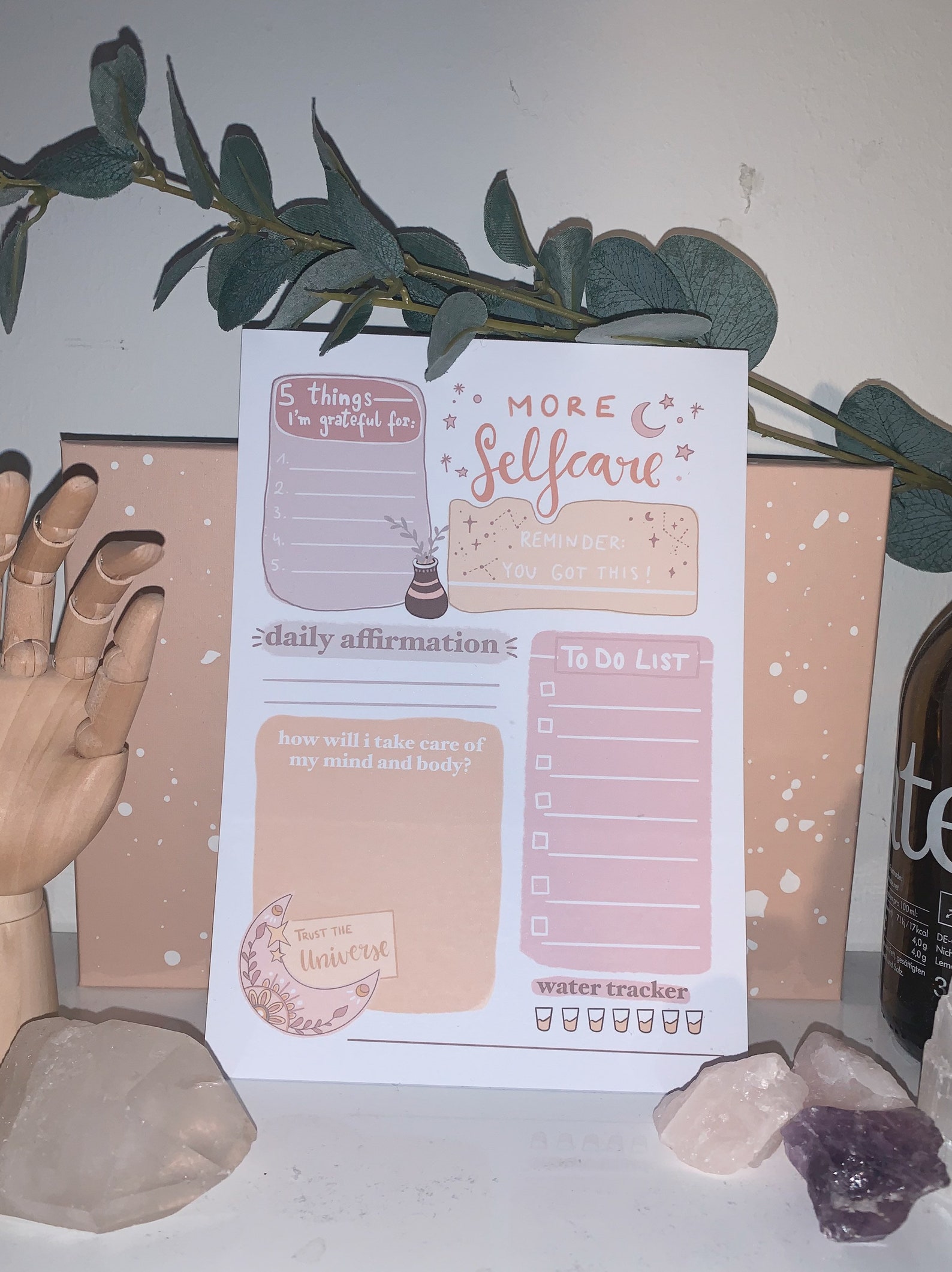 Self Care Productivity Notepad A5 Daily Productivity List | Etsy