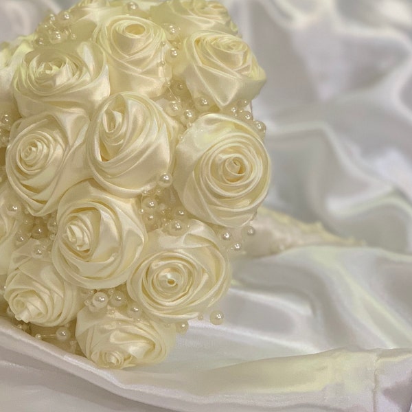 Satin Roses Bouquet - Etsy