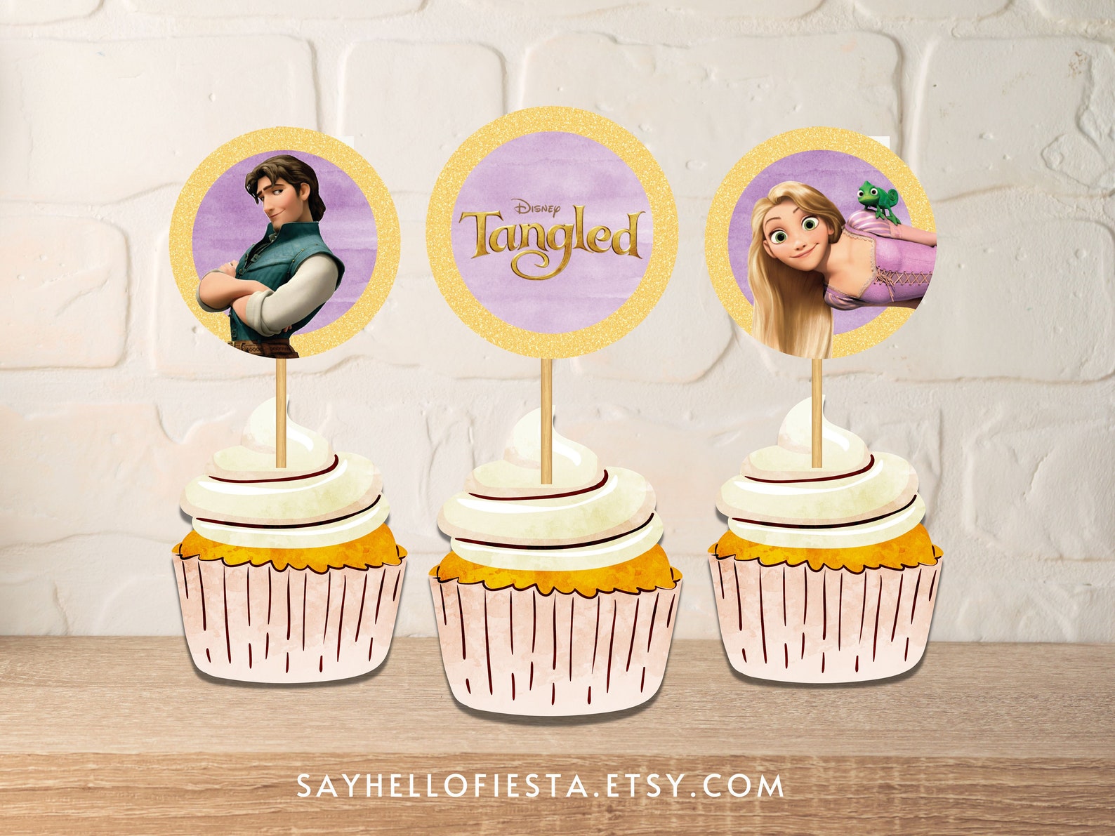 Rapunzel Cupcakes Toppers Printable Disney Princess Toppers - Etsy