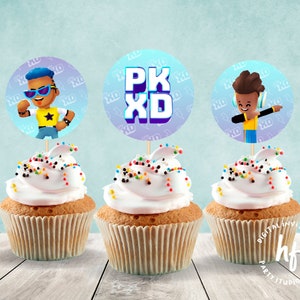 Pk XD for Boy Cupcakes Toppers, Pkxd Games Printable Toppers, Pkxd ...