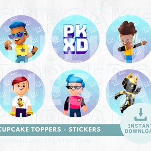 Pk XD for Boy Cupcakes Toppers, Pkxd Games Printable Toppers, Pkxd ...