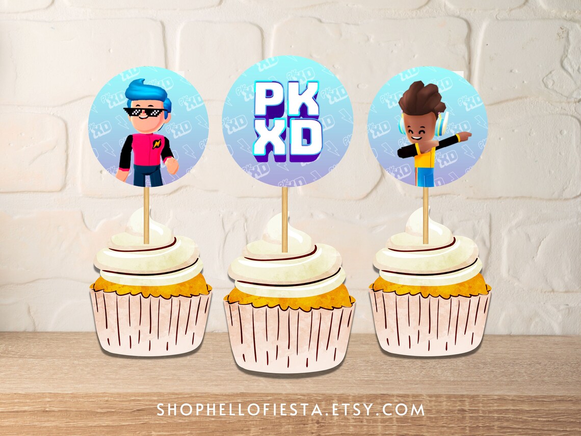Pk XD for Boy Cupcakes Toppers Pkxd Games Printable Toppers - Etsy
