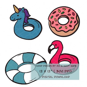 Pool Floatie’s - Clip Art Digital Files - Etsy