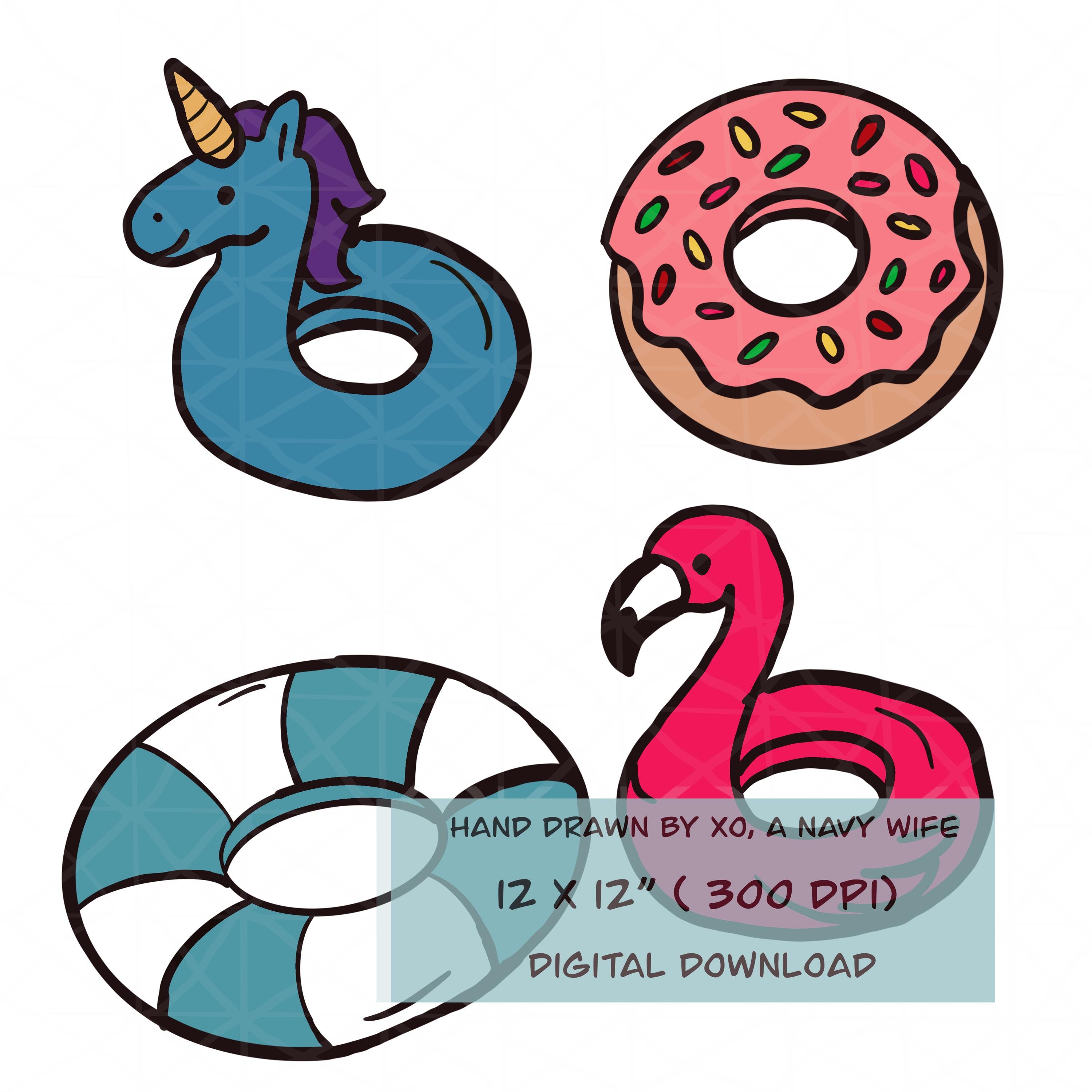 Pool Floatie’s - Clip Art Digital Files - Etsy