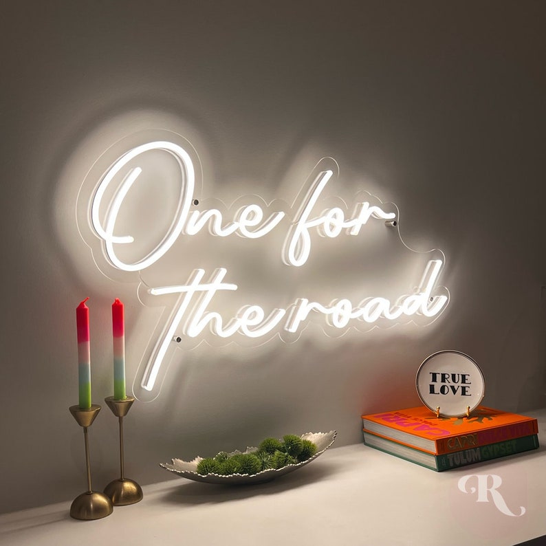 One for the Road Neon Sign, Neon Signs for Kitchen, Bar Neon Signs ...