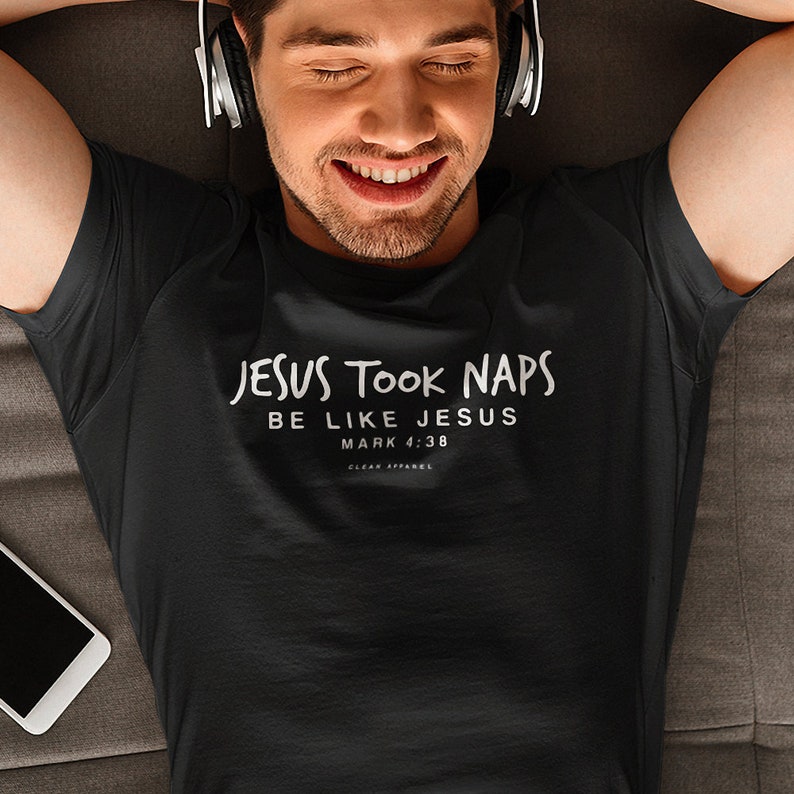 Jesus Took Naps Christian Shirt For Men Premium Tee Etsy