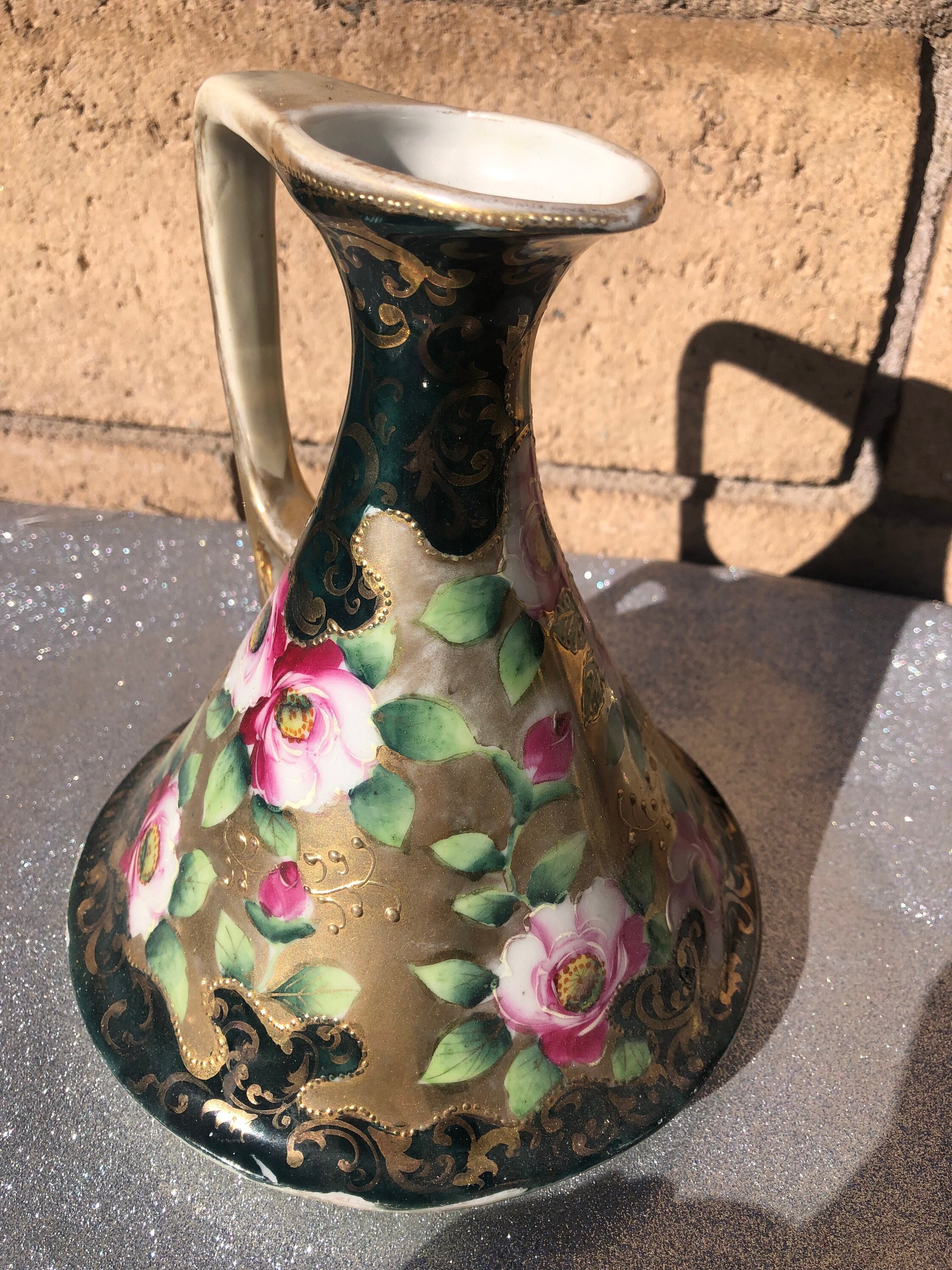Antique Nippon Moriage Ewer Pitcher 1920's Hand Painted - Etsy