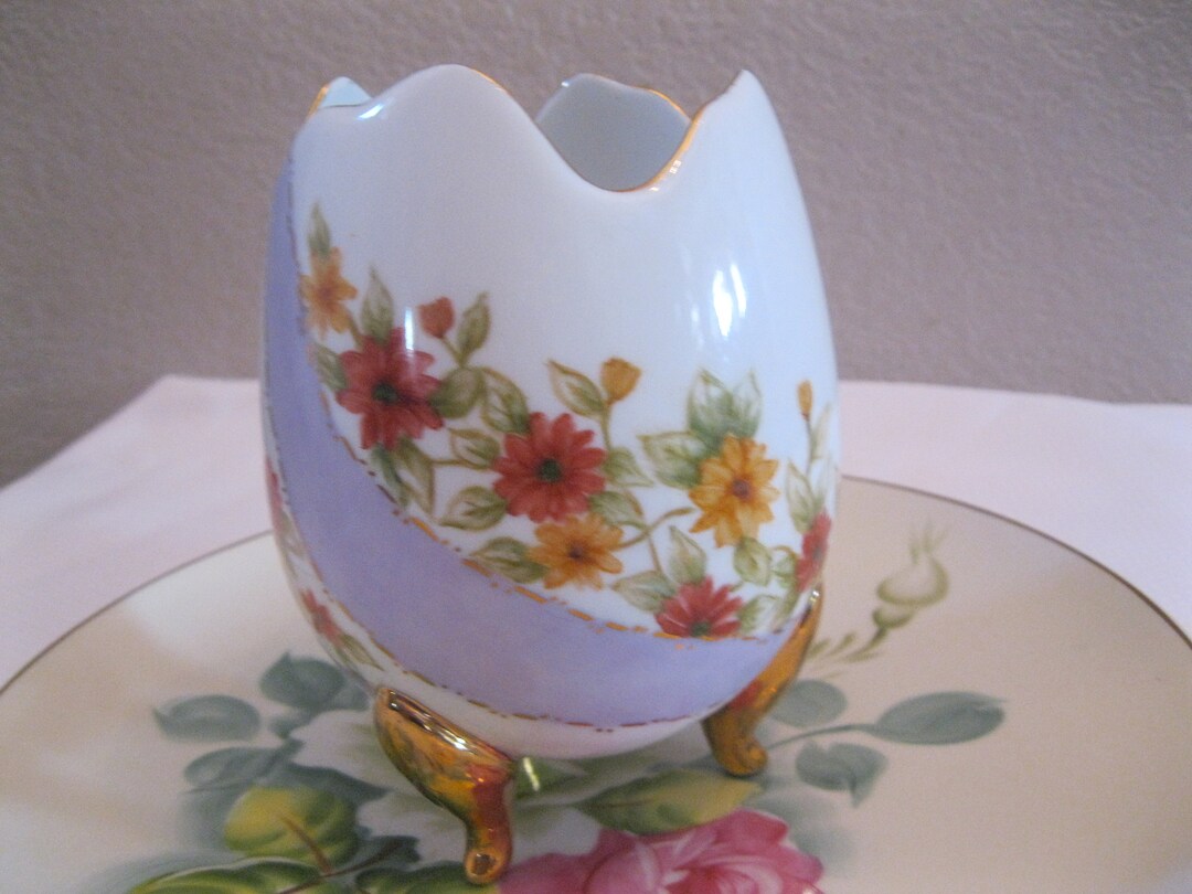 Vintage Porcelain Open Easter Egg Dish - Etsy