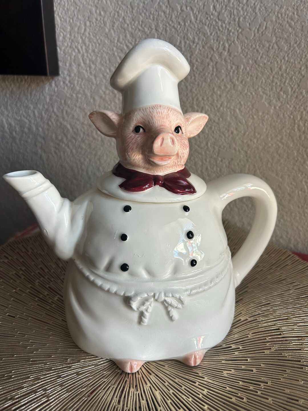 Otagiri Chef Pig Teapot Vintage Japan - Etsy