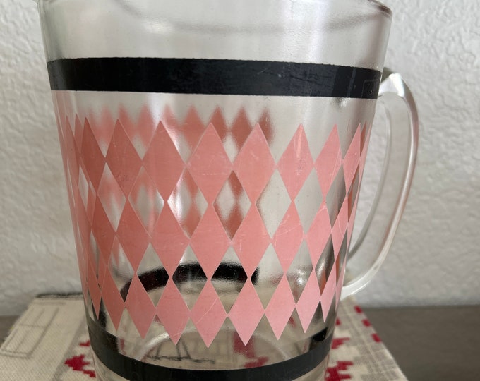Hazel Atlas Vintage Harlequin Design Glass Pitcher - Etsy