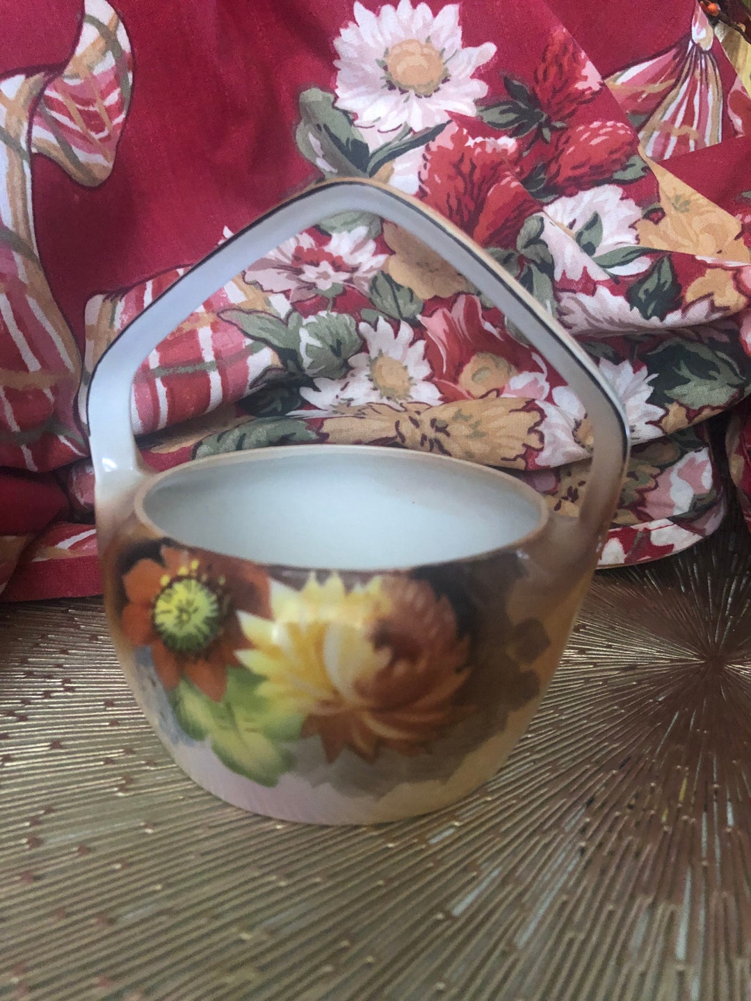 Vintage Noritake Porcelain Hand Painted Basket 1940’s - Etsy