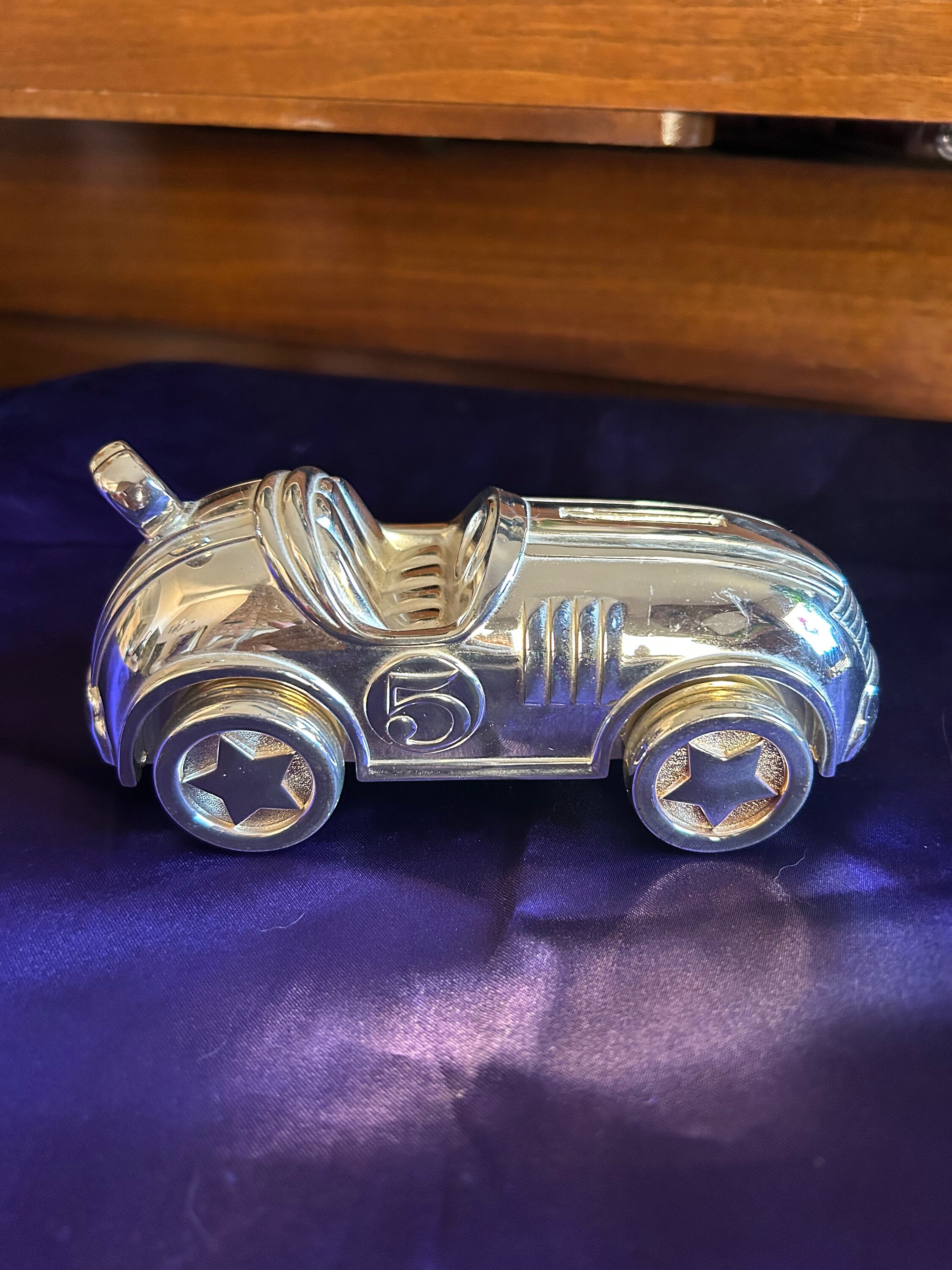 Reed and Barton Silver Plated Race Car Bank - Etsy