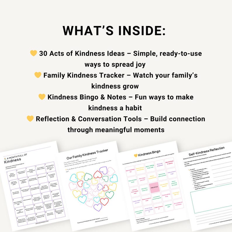Kindness Activities Printable Pack, Family Games, Homeschool SEL (PDF ...