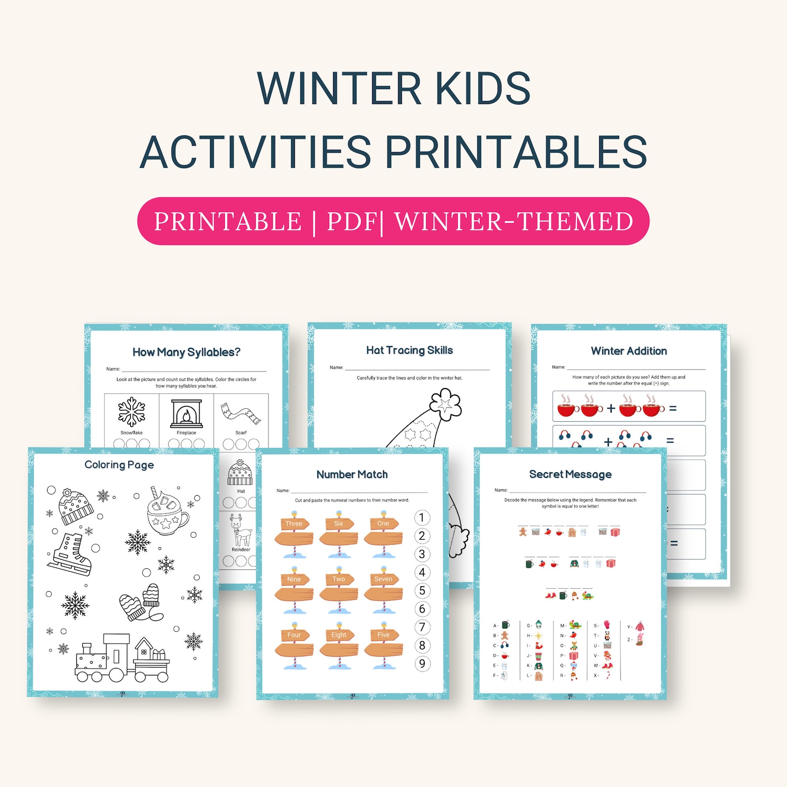 Winter Kids Activities Printables | Fun, Educational Winter Worksheets ...