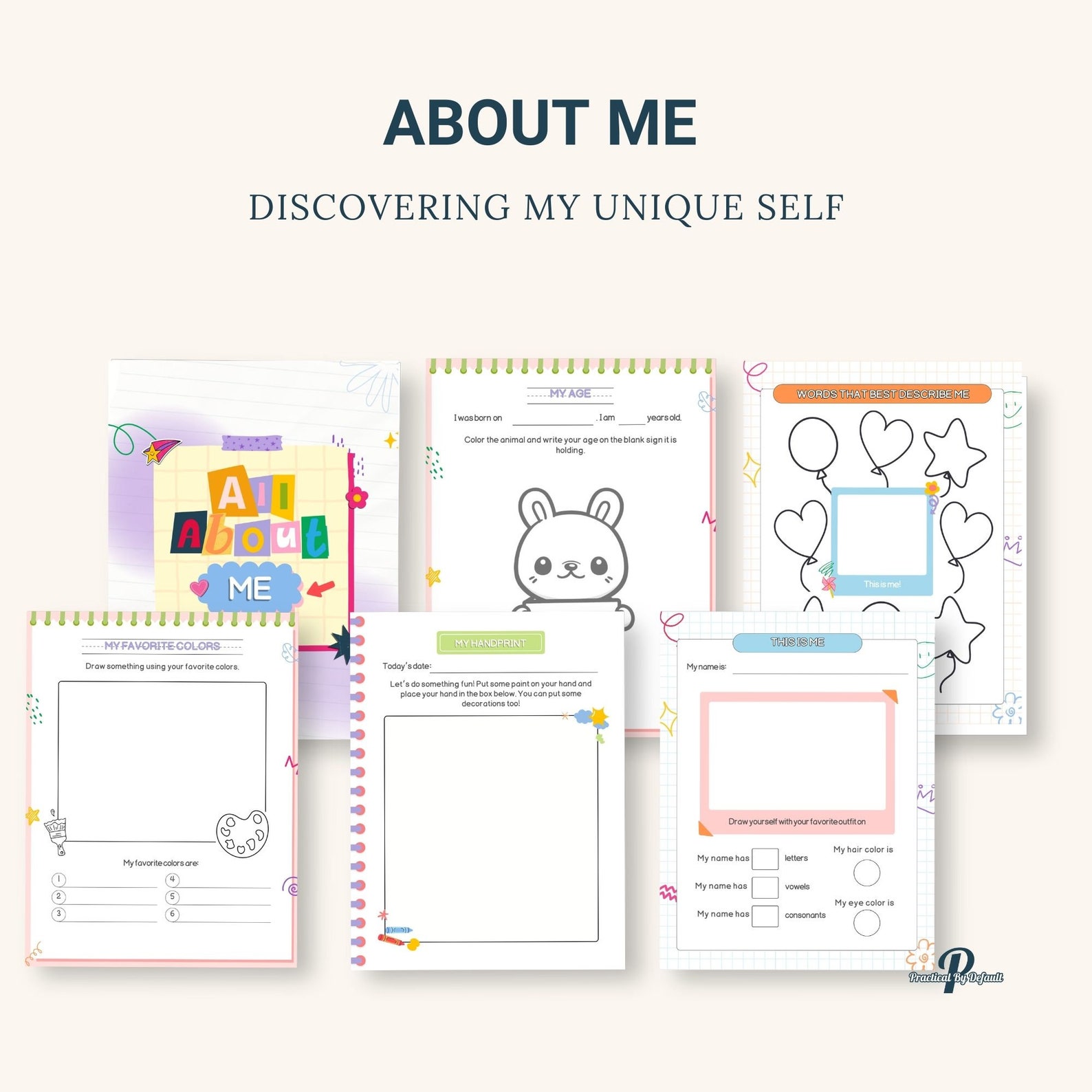 Kids All About Me Scrapbook, Scrapbook Journal for Kids, Kids ...