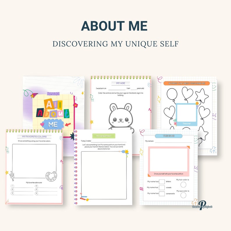 Kids All About Me Scrapbook, Scrapbook Journal for Kids, Kids ...