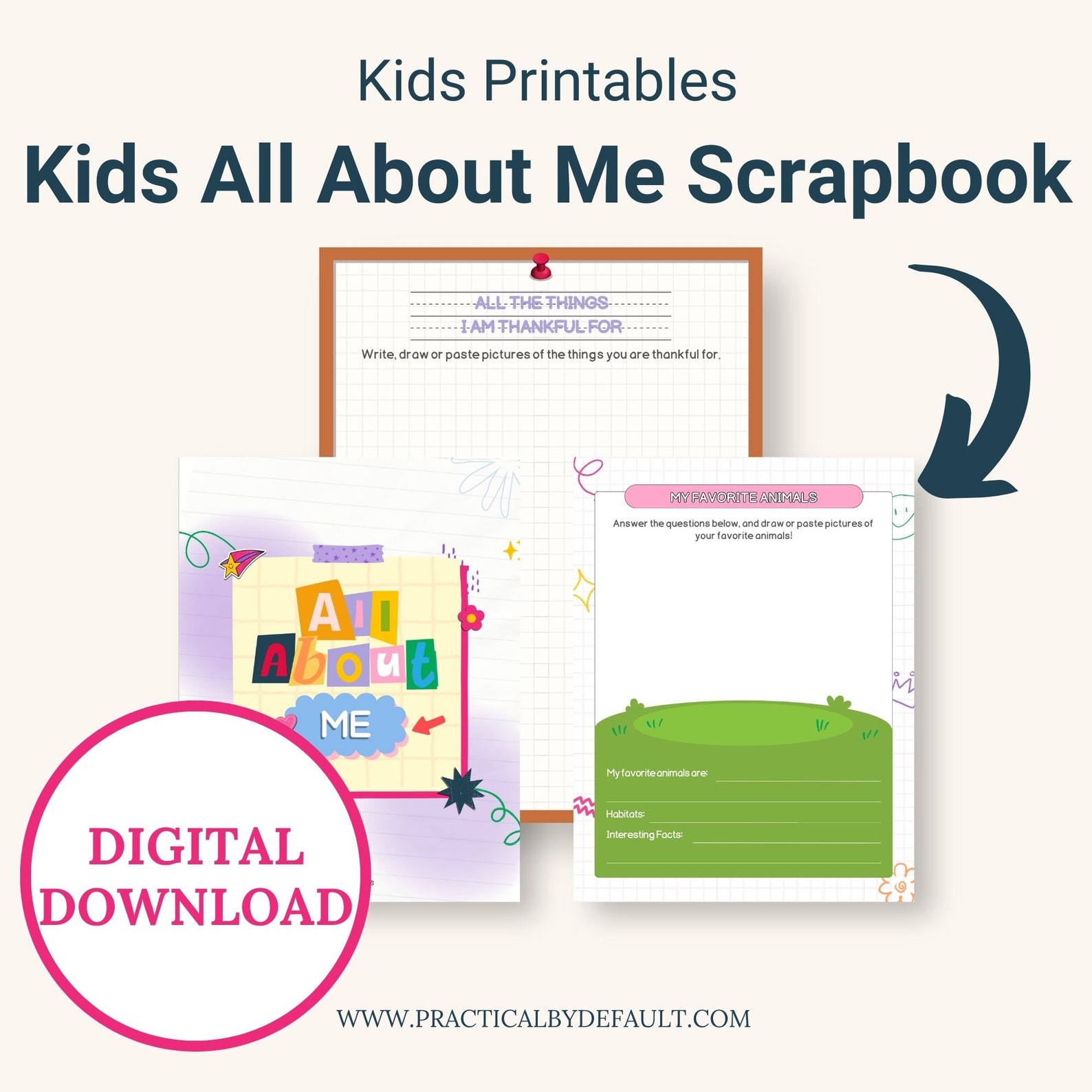 Kids All About Me Scrapbook, Scrapbook Journal for Kids, Kids ...