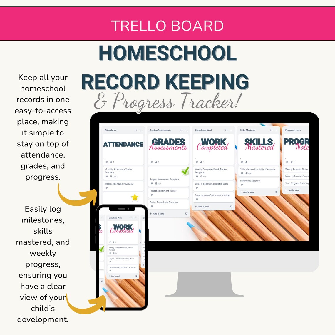 Homeschool Record Keeping & Progress Tracker | Digital Organizer for ...