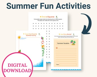 Summer Activities for Kids Summer Kids Activities Summer Sheets for ...